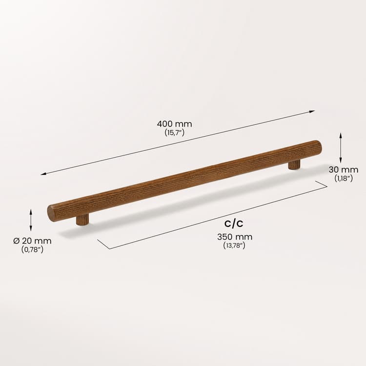 Felix 400 Walnut finish - Handle in ash wood