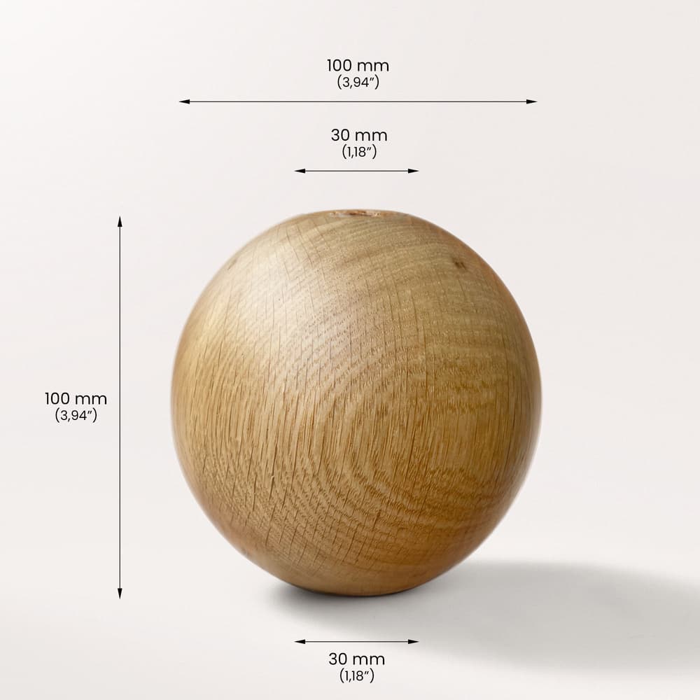 Otto 100 Oak Natural - Furniture leg in oak