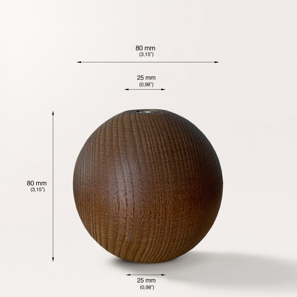 Otto 80 Walnut finish - Furniture leg in ash wood