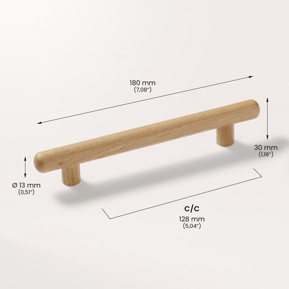Frank 180 Oak natural - Handle in oak wood