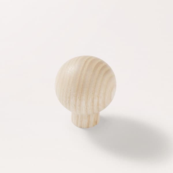 Bill 30Ø Oak Natural - Knob in oak wood.