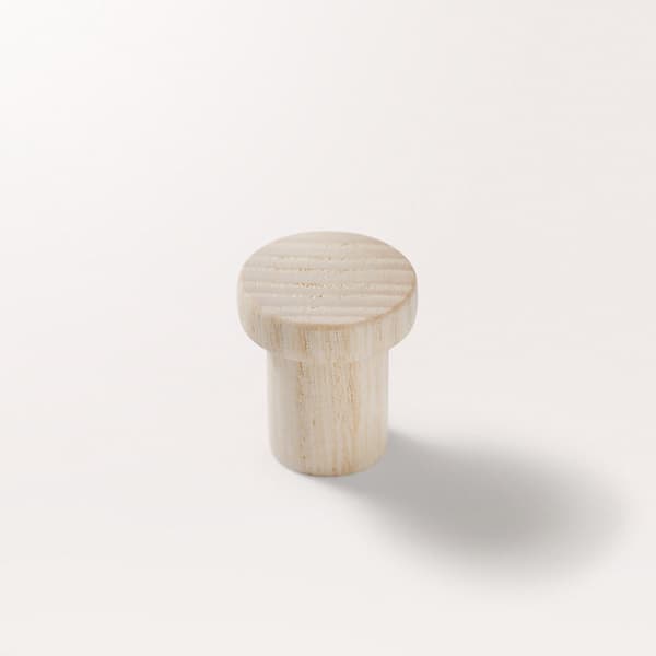 Lilian 20Ø Teak finish - Knob in ash wood
