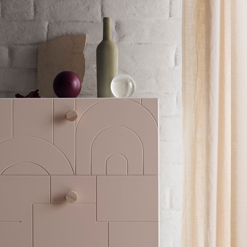 Lilian 40Ø Lilac Grey - Knauf in Eschenholz