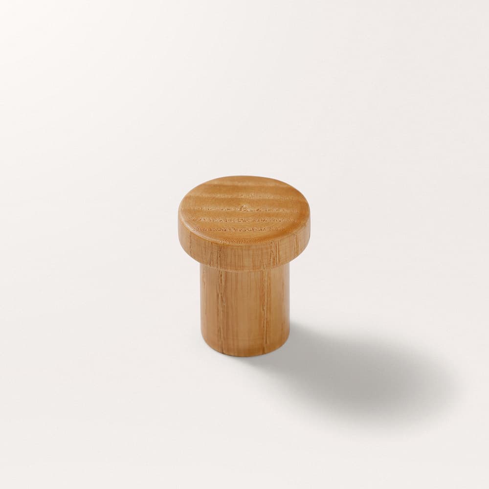 Lilian 20Ø Teak finish - Knob in ash wood