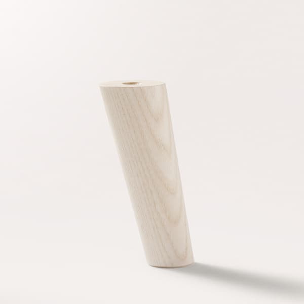 Dagmar 120 Teak finish - Furniture leg in ash wood
