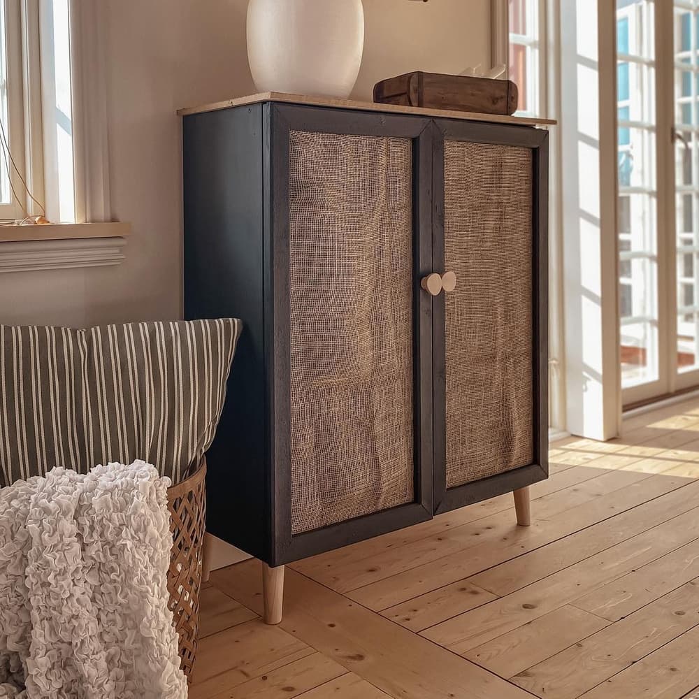 Dagmar 120 Teak finish - Furniture leg in ash wood