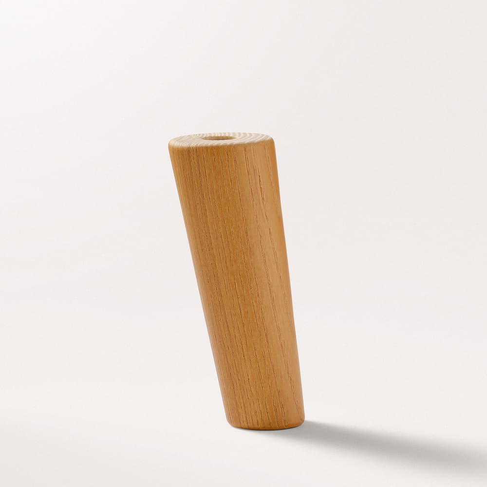 Dagmar 120 Teak finish - Furniture leg in ash wood