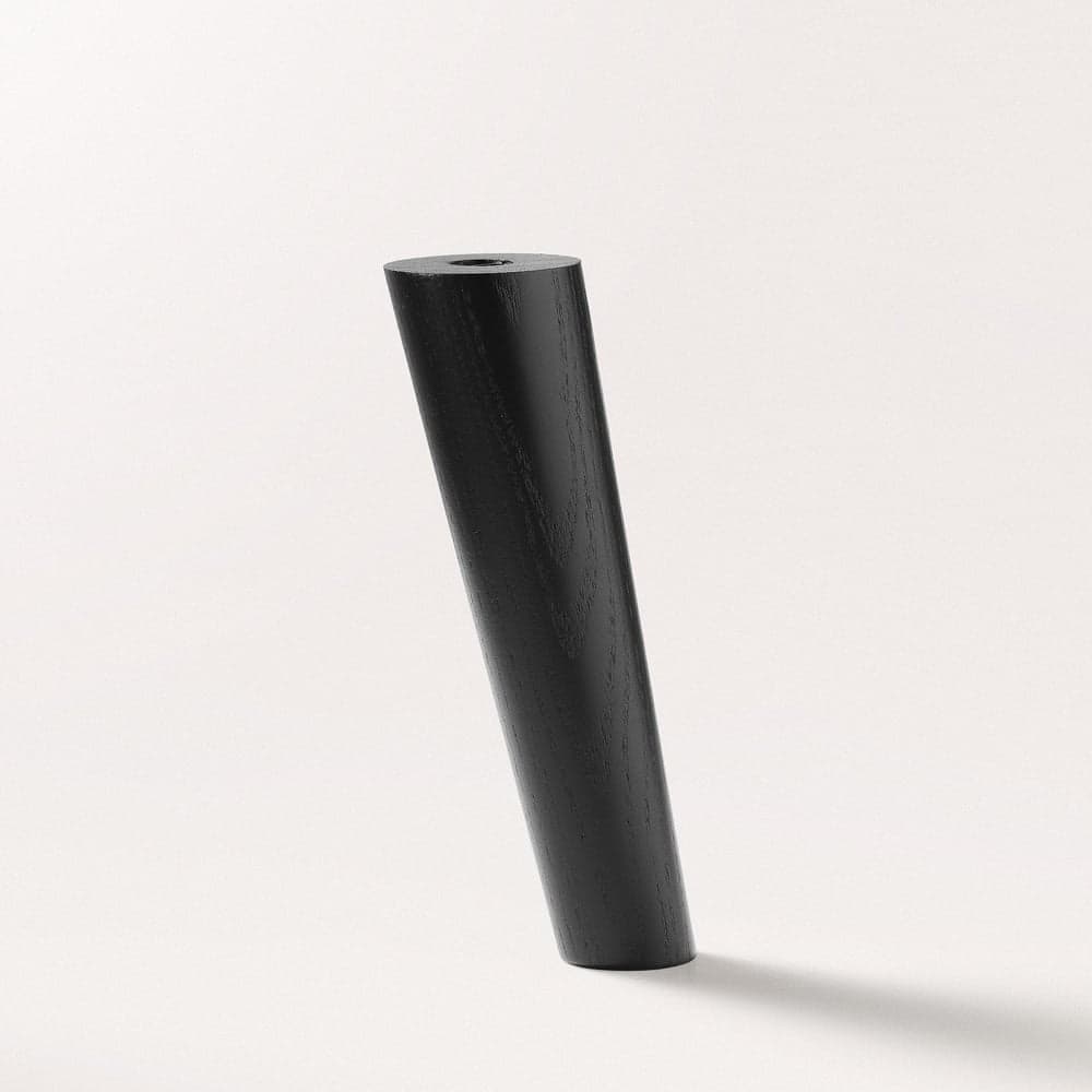 Dagmar 170 Black - Furniture leg in ash wood