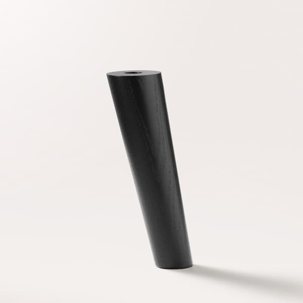 Dagmar 170 Black - Furniture leg in ash wood