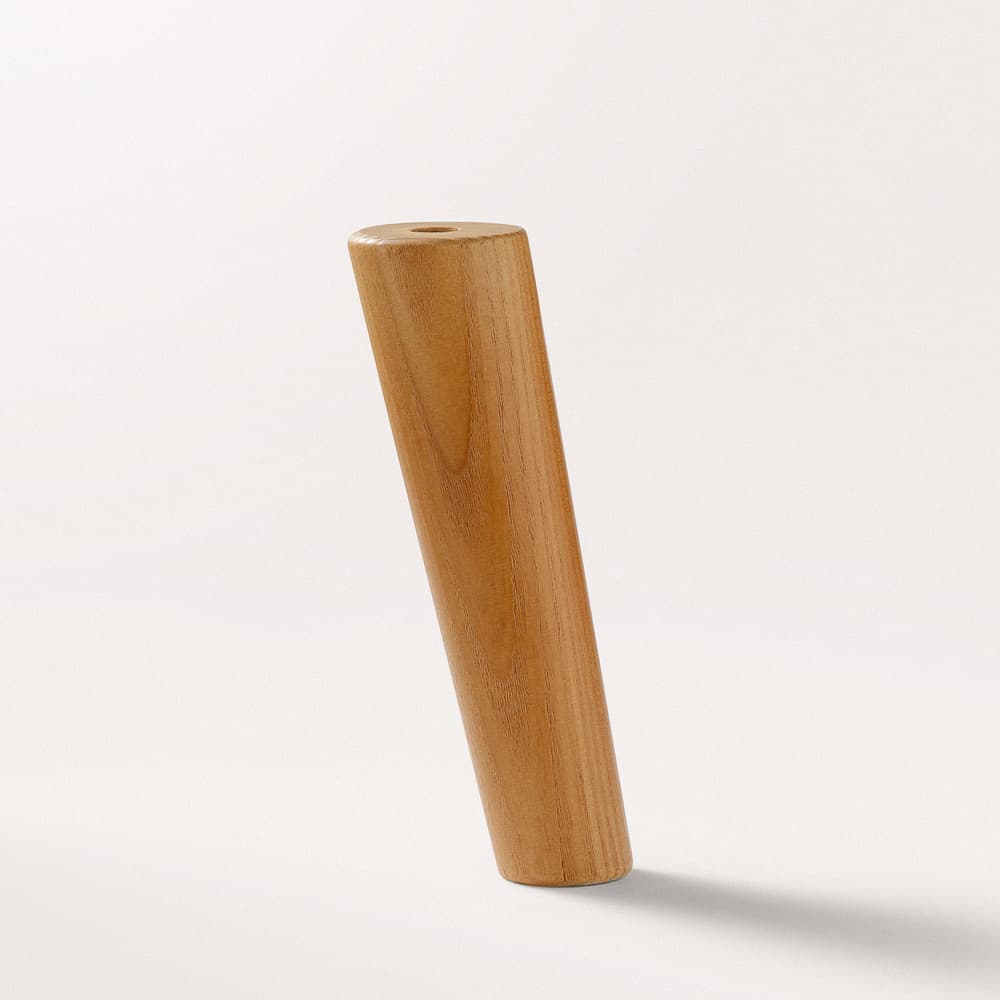 Dagmar 170 Teak finish - Furniture leg in ash wood