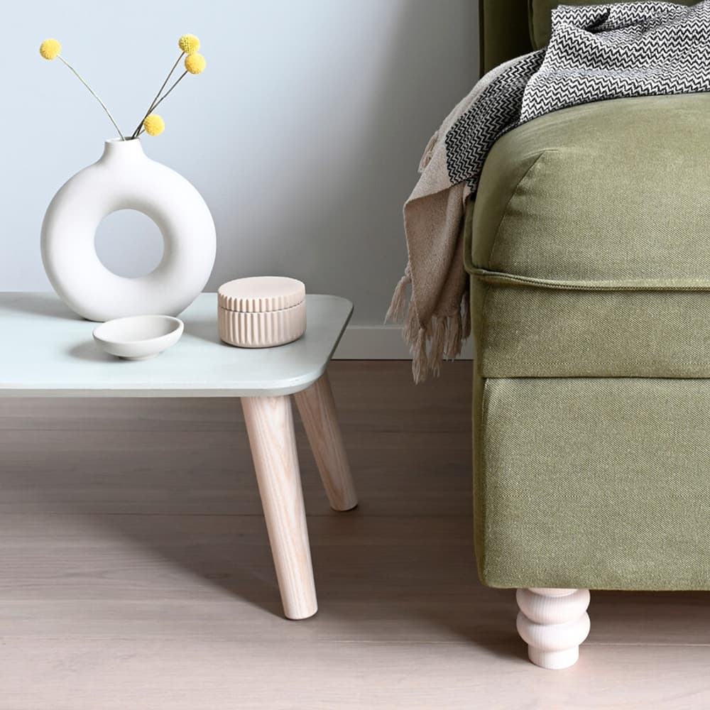 Dagmar 230 Black - Furniture leg in ash wood