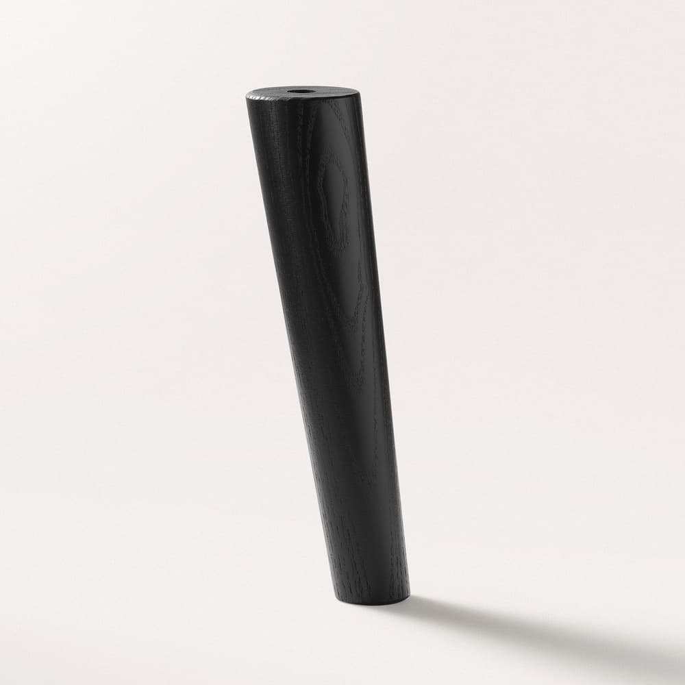 Dagmar 230 Black - Furniture leg in ash wood