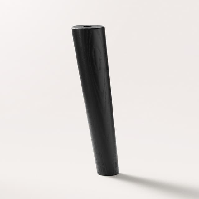 Dagmar 230 Black - Furniture leg in ash wood