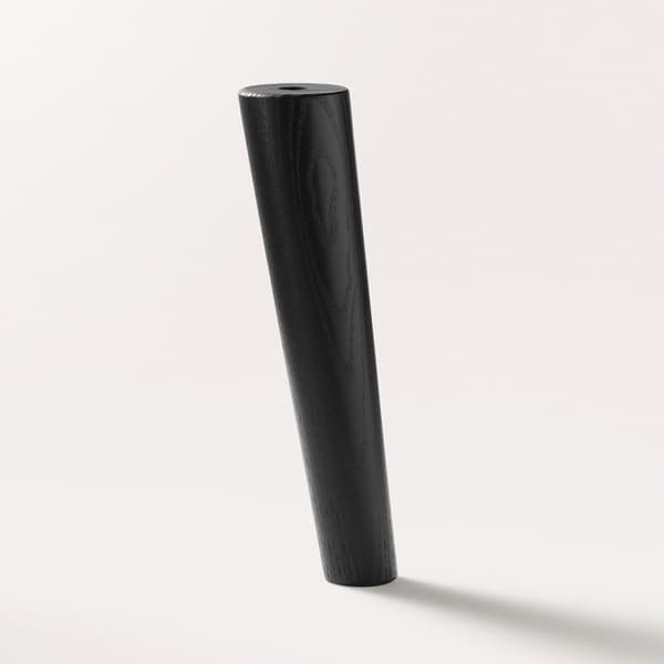 Dagmar 230 Black - Furniture leg in ash wood