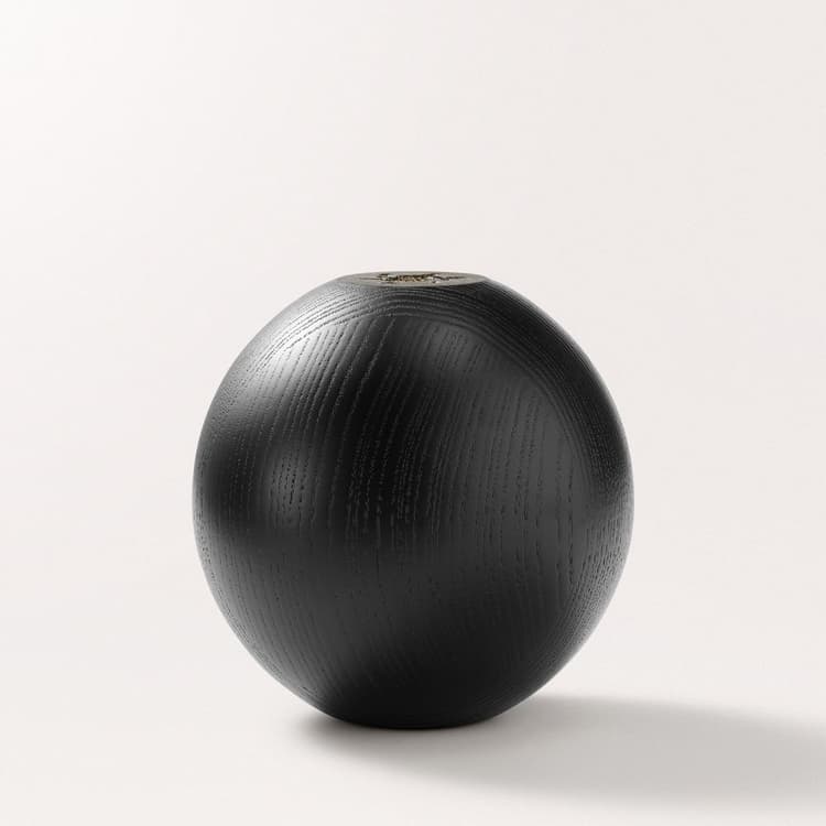 Otto 100 Black - Furniture leg in ash wood