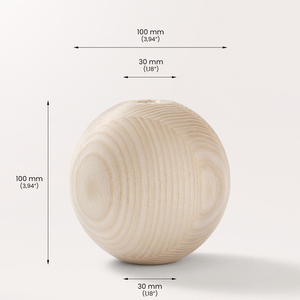 Otto 100 RAW (untreated) - Furniture leg in ash wood